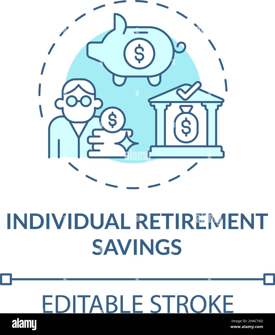 Personal pension savings concept icon Stock Vector Image & Art - Alamy