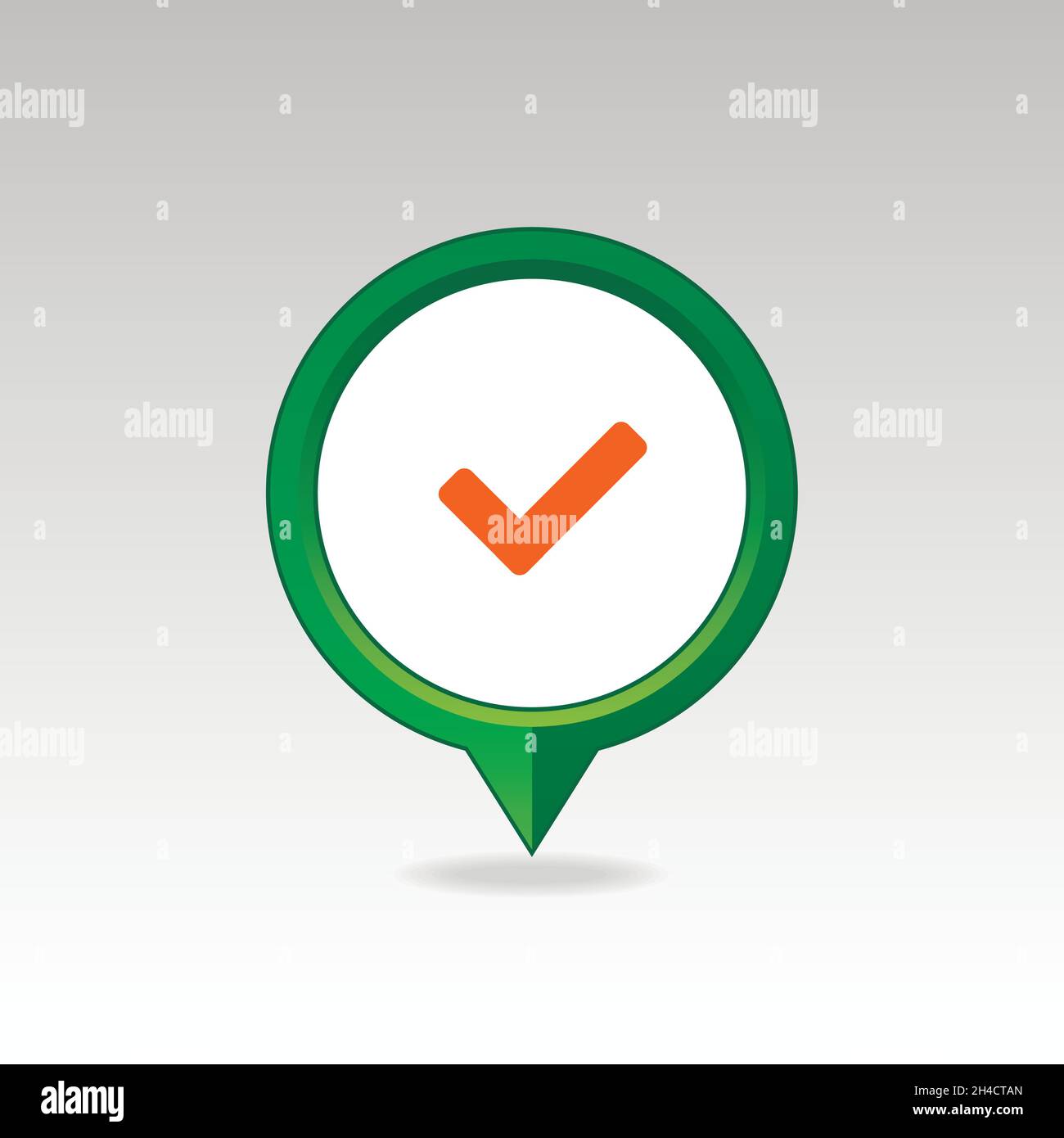 Check pin map icon. Map pointer. Map markers. Vector illustration EPS10 ...