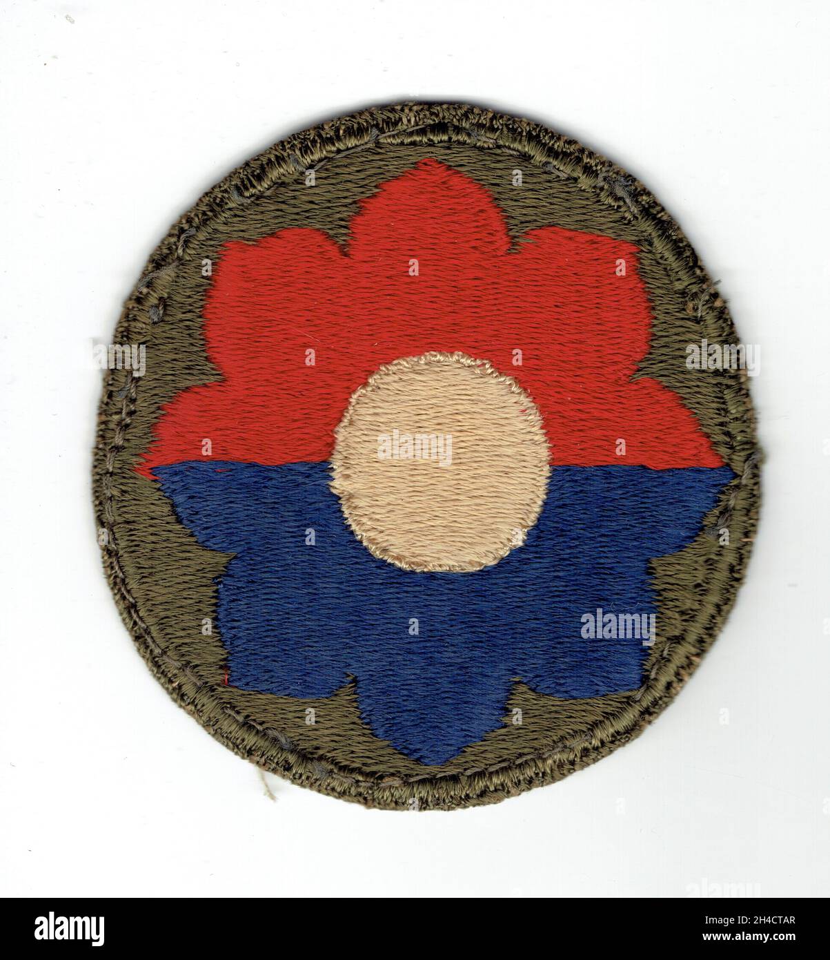patch WW2 9th infantry division USA Octofoil Stock Photo - Alamy