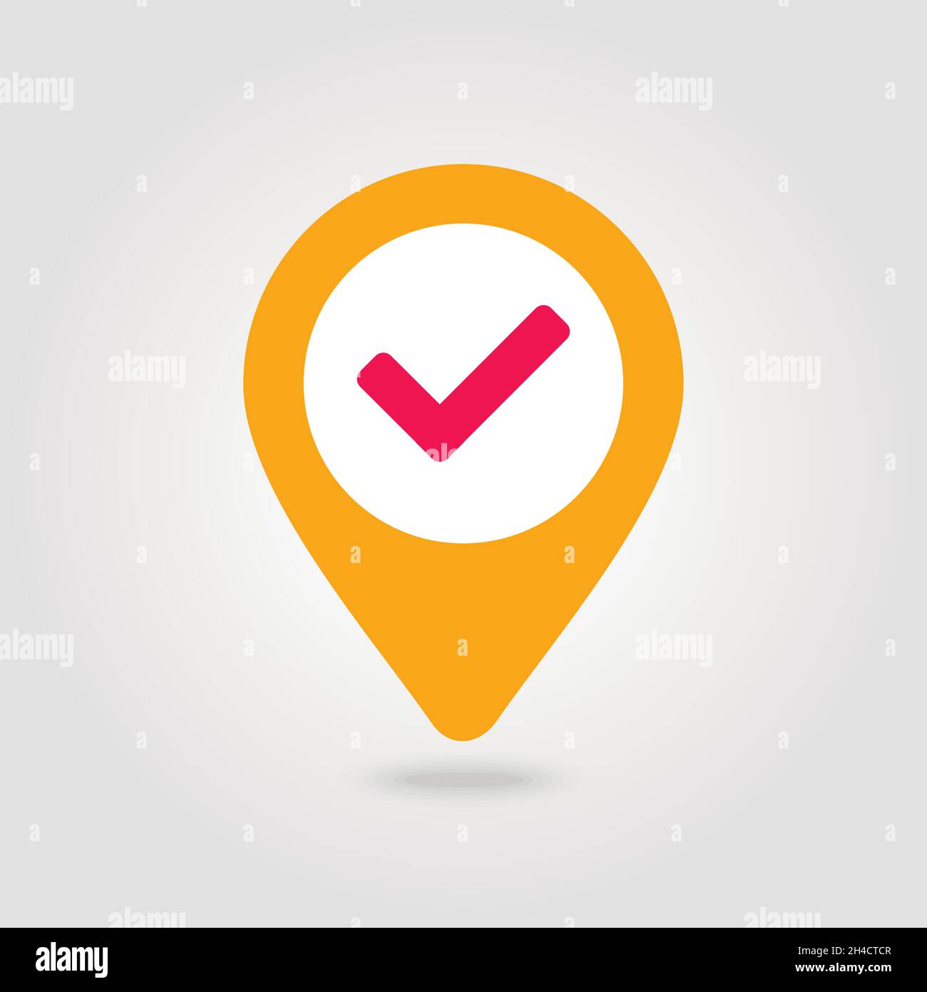 Check pin map icon. Map pointer. Map markers. Vector illustration EPS10 ...
