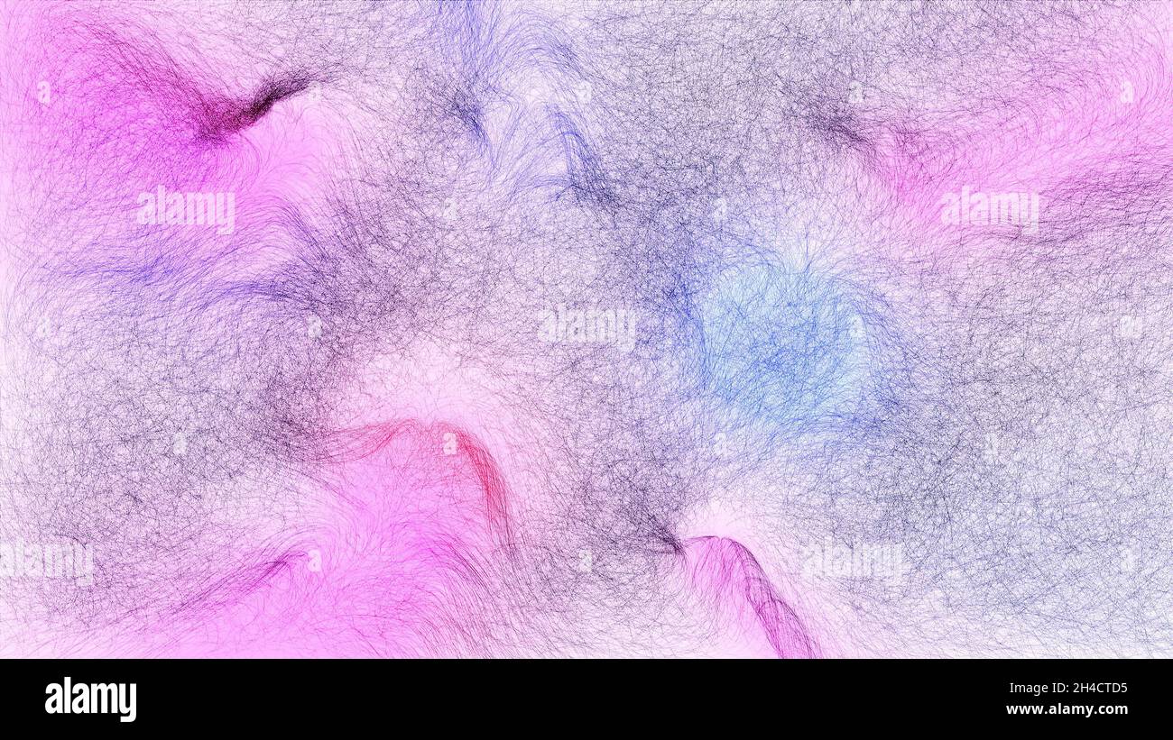 Color threads hand draw digital art illustration Stock Photo - Alamy