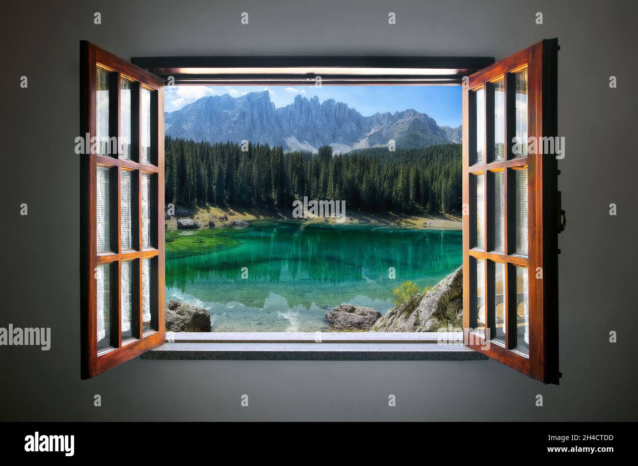 view from the window of a house Stock Photo - Alamy