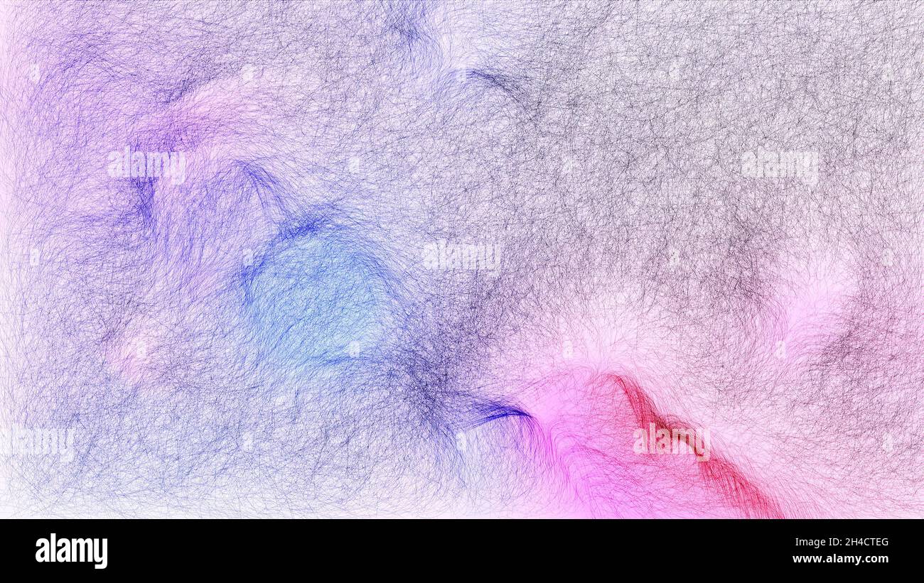 Color threads hand draw digital art illustration Stock Photo - Alamy