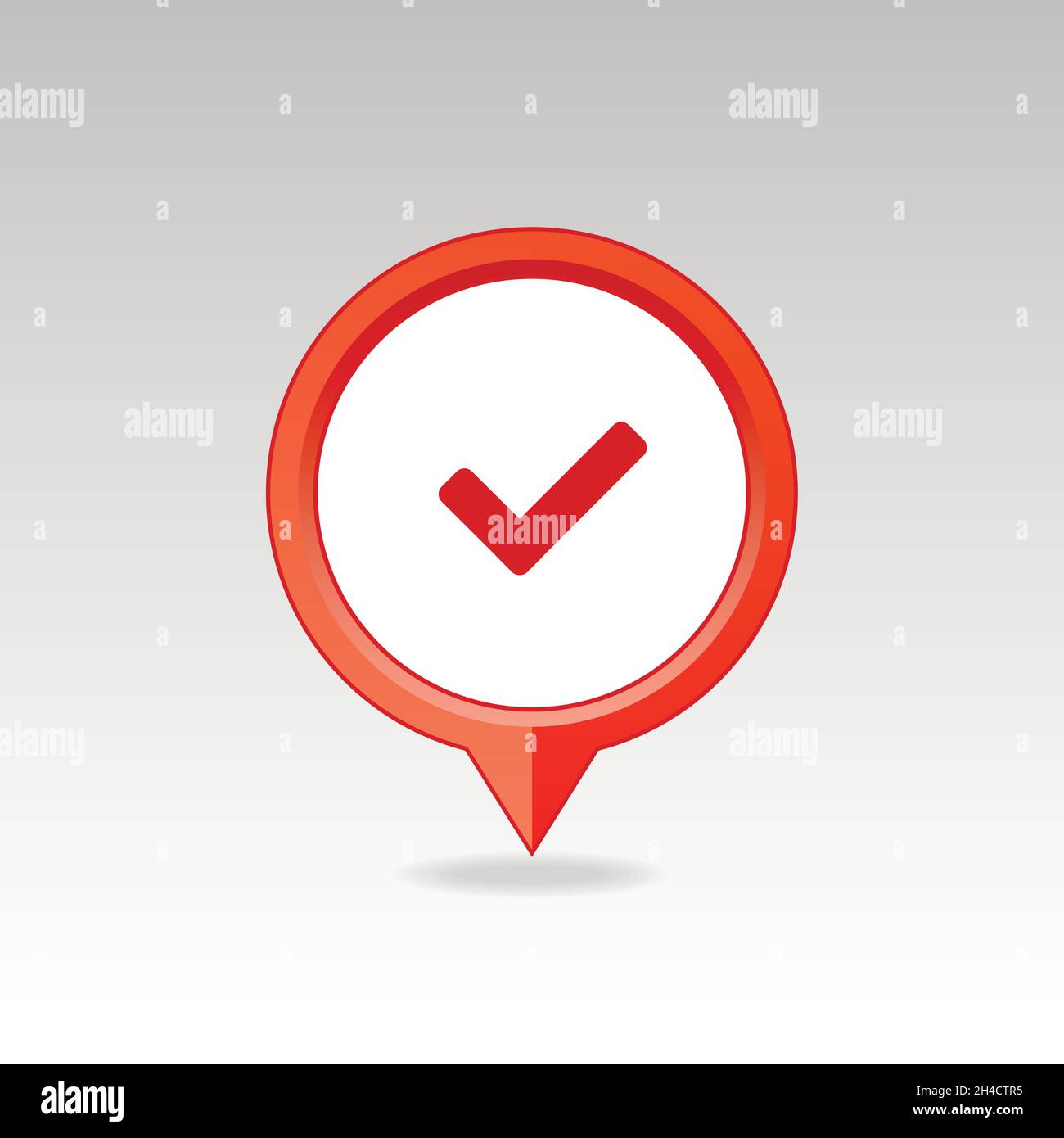 Check pin map icon. Map pointer. Map markers. Vector illustration EPS10 ...