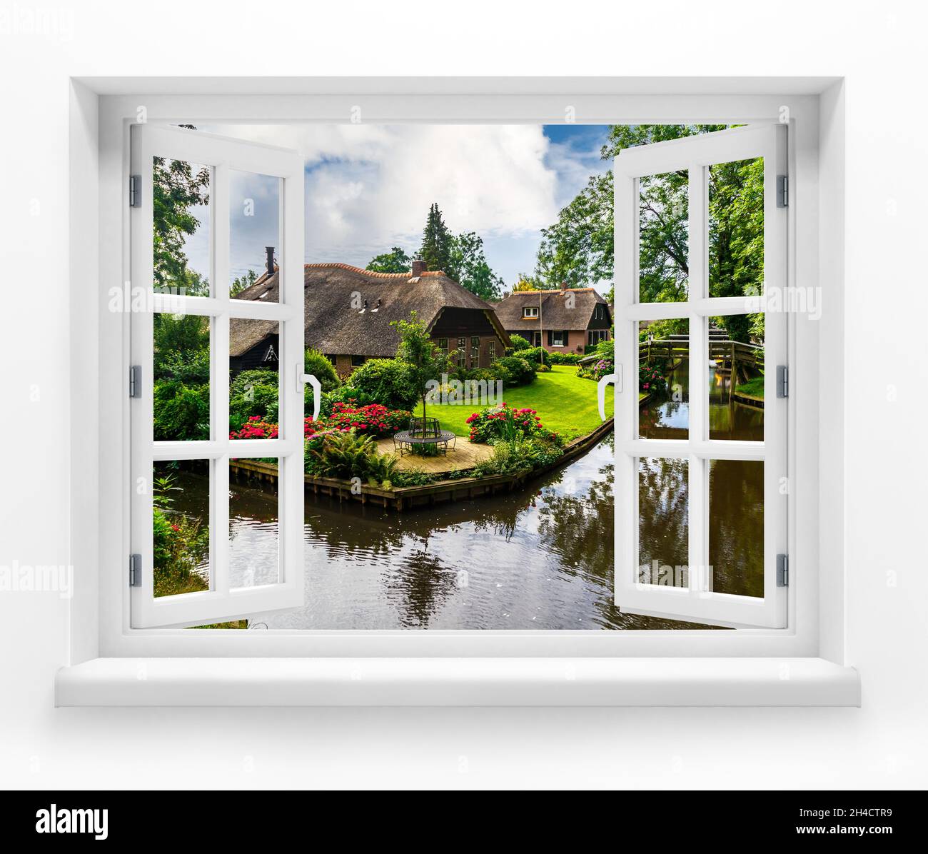 window in the garden Stock Photo - Alamy