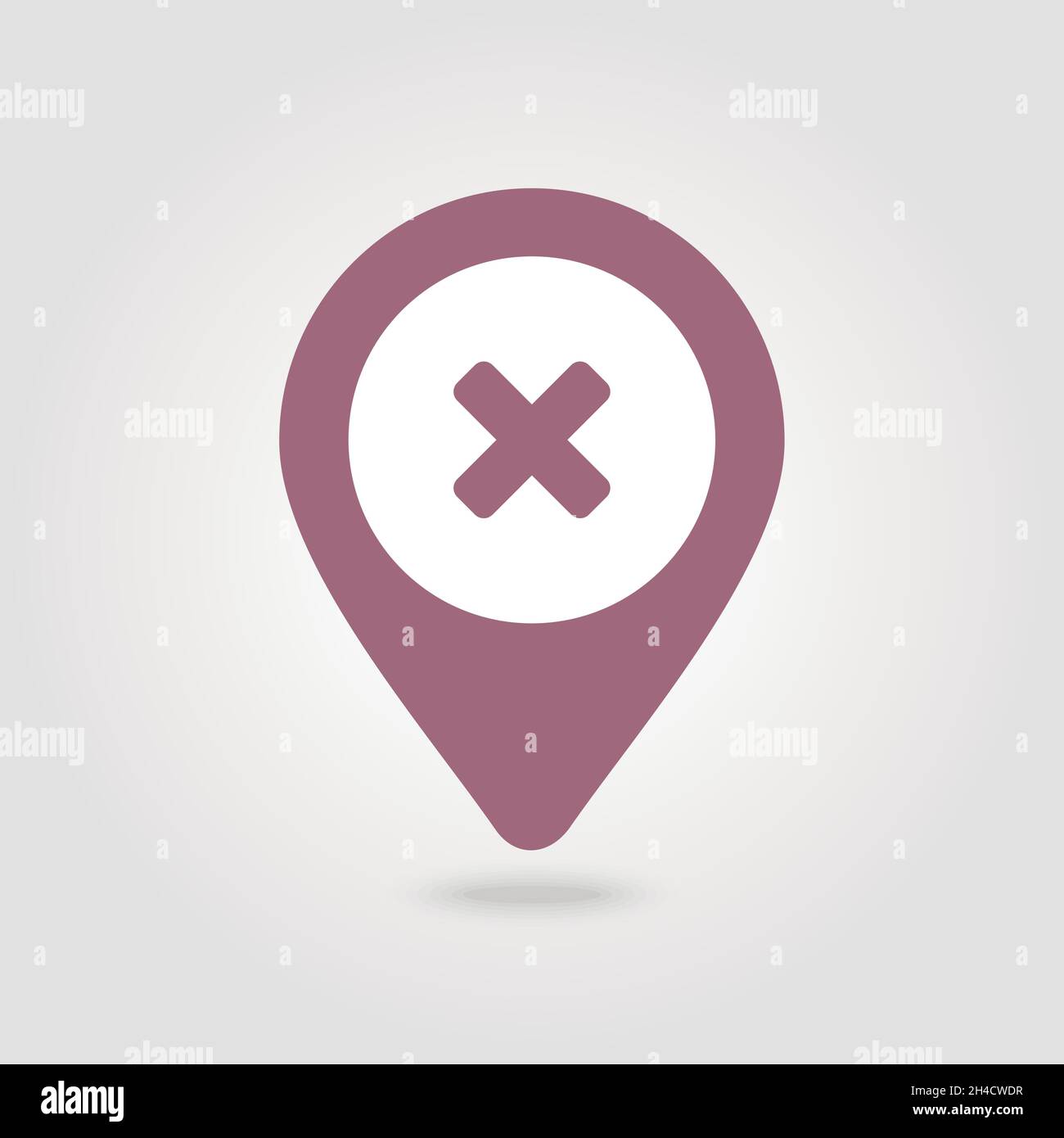 Delete pin map icon. Map pointer. Map markers. Vector illustration ...