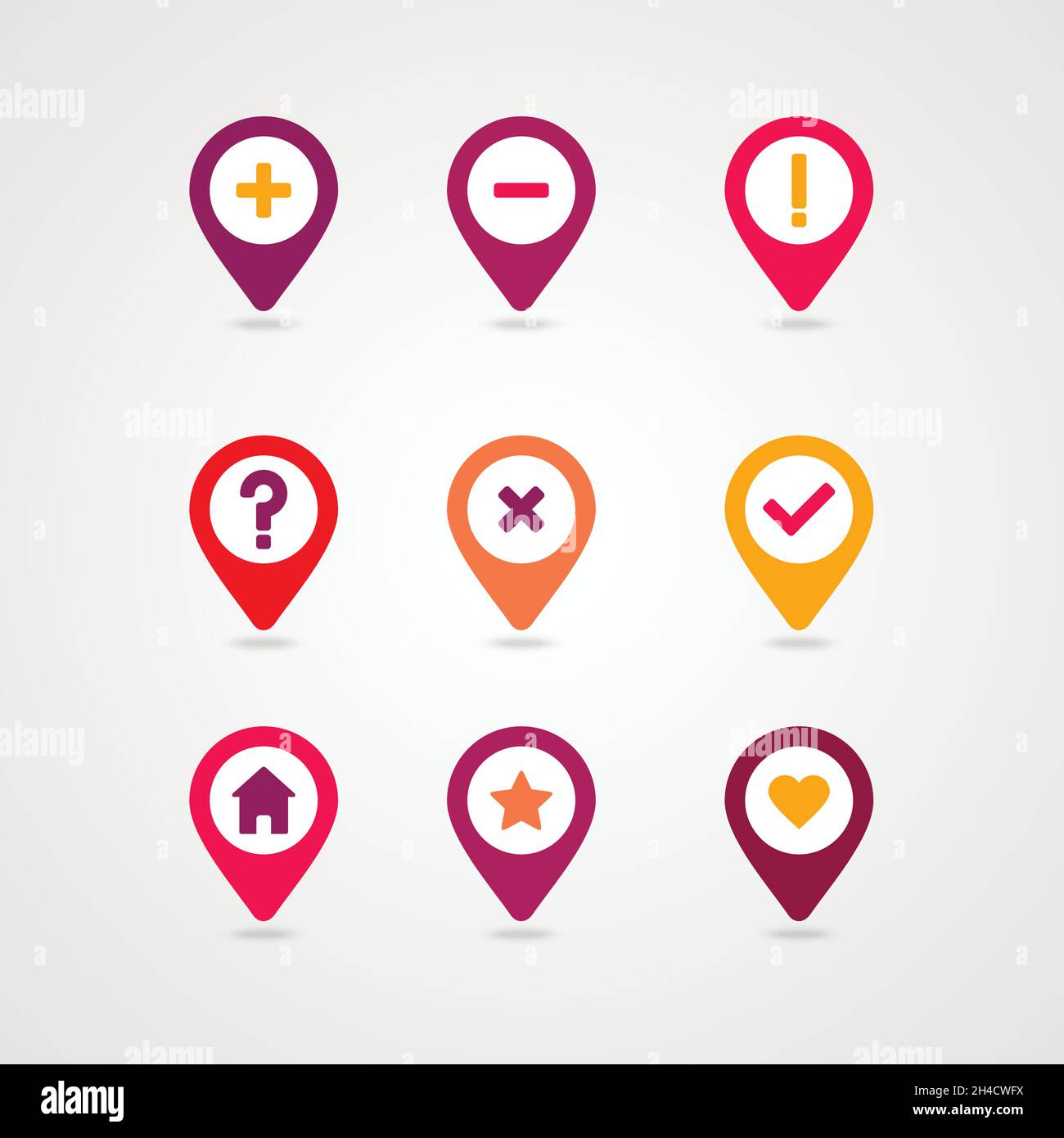 Mapping pins icon. Map pointer. Map markers. Vector illustration EPS10 Stock Vector Image & Art ...