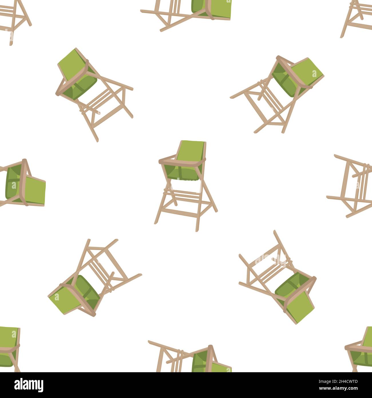 Illustration on theme colorful modern child high chair for baby feeding ...