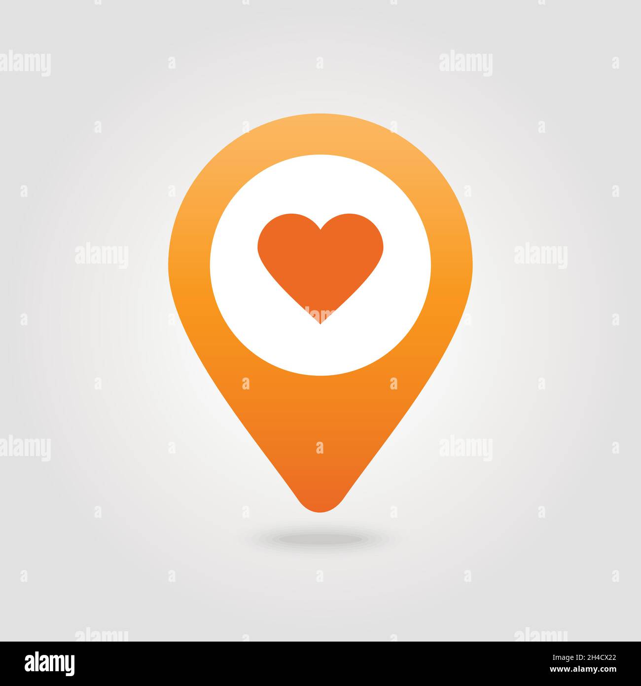Heart pin map icon. Map pointer. Map markers. Vector illustration EPS10 ...