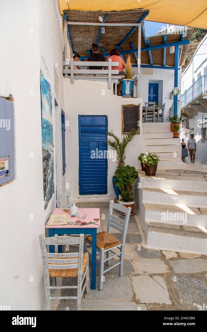 The traditional tavern of Dimitra at Kardiani village,Tinos island ...