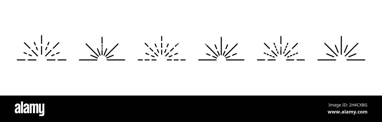 Rays icon symbol set simple design Stock Vector Image & Art - Alamy