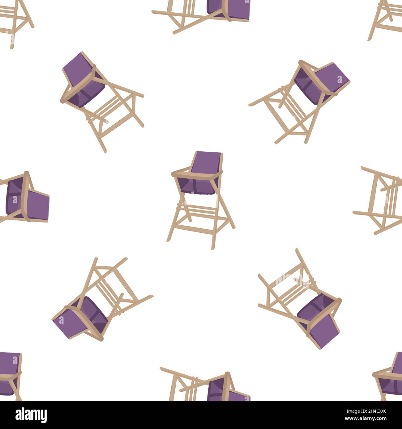 Illustration on theme colorful modern child high chair for baby feeding ...