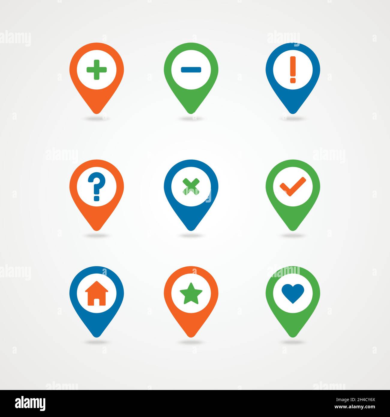 Mapping pins icon. Map pointer. Map markers. Vector illustration EPS10 ...