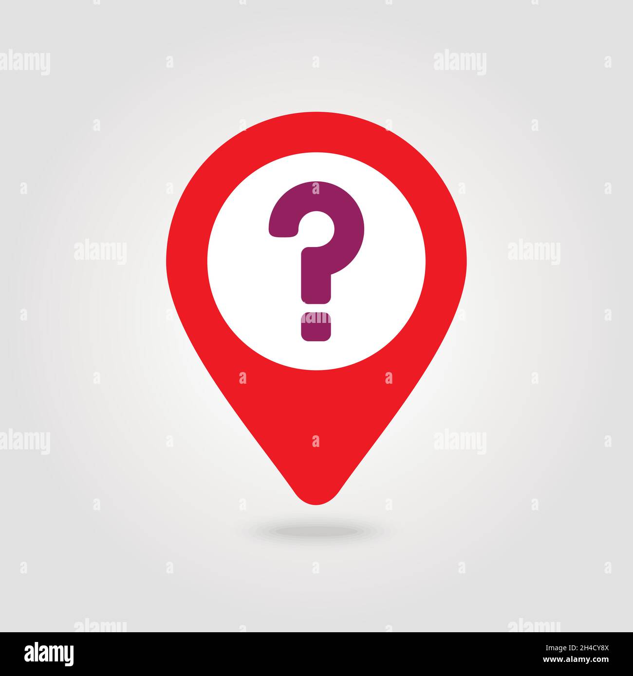 Question mark pin map icon. Map pointer. Map markers. Vector ...