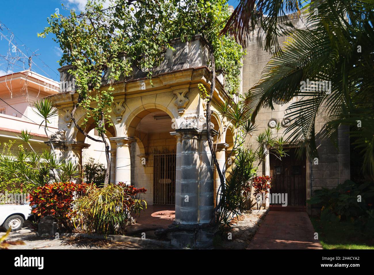 The ancient spanish colonial architecture villa in Old Havana, Cuba ...