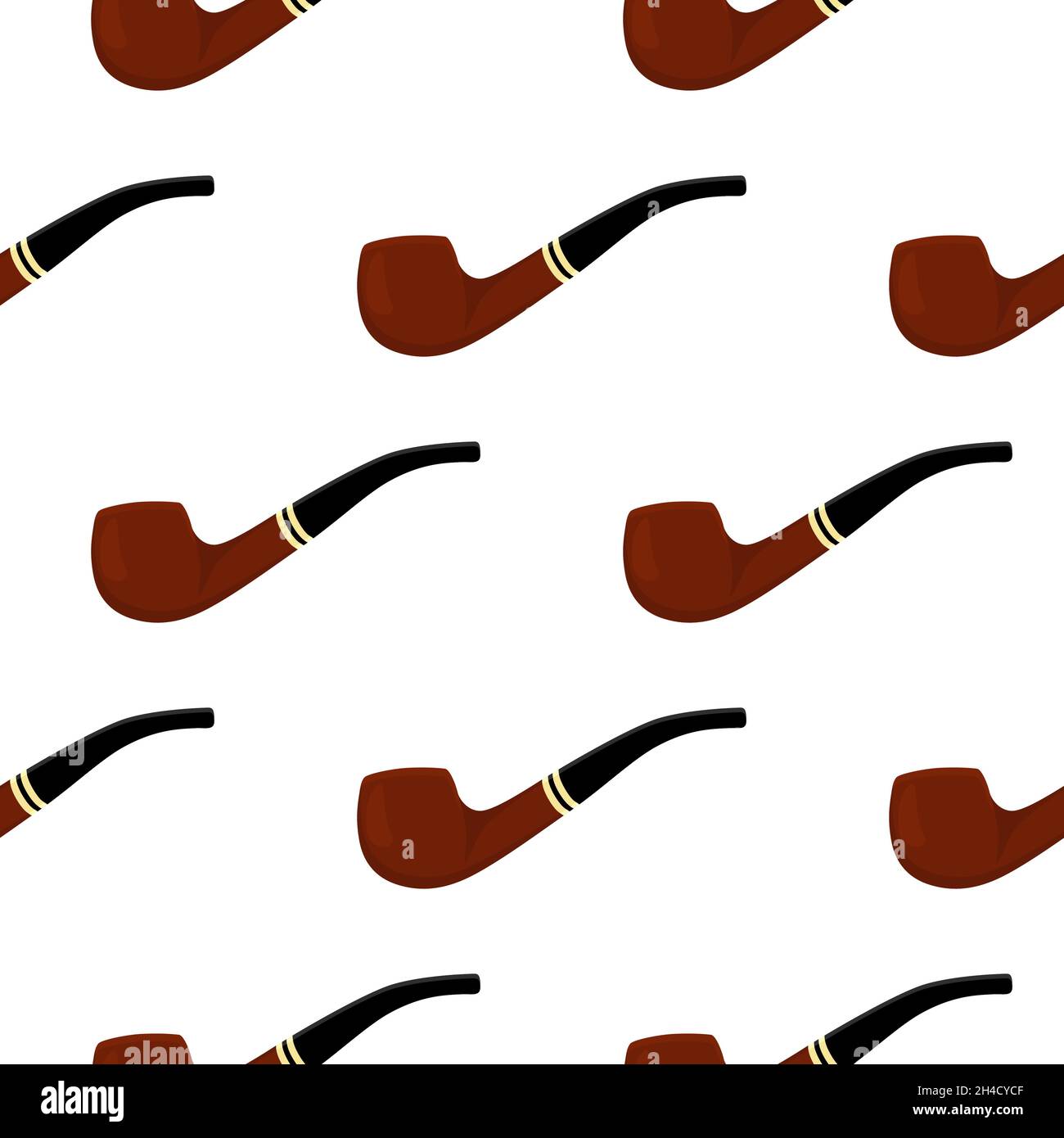 Illustration on theme many identical seamless types smoke pipes ...