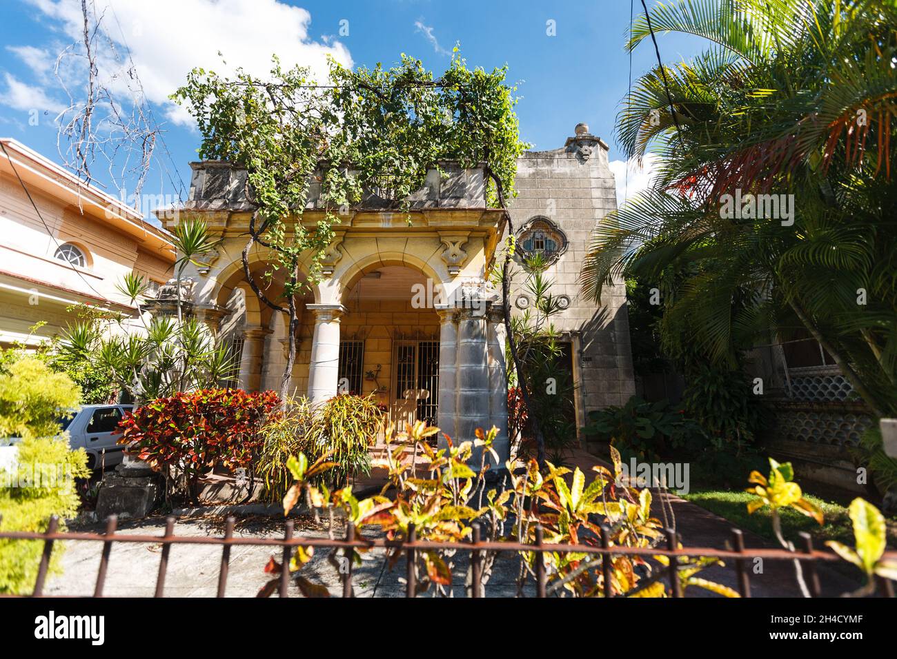The ancient spanish colonial architecture villa in Old Havana, Cuba ...