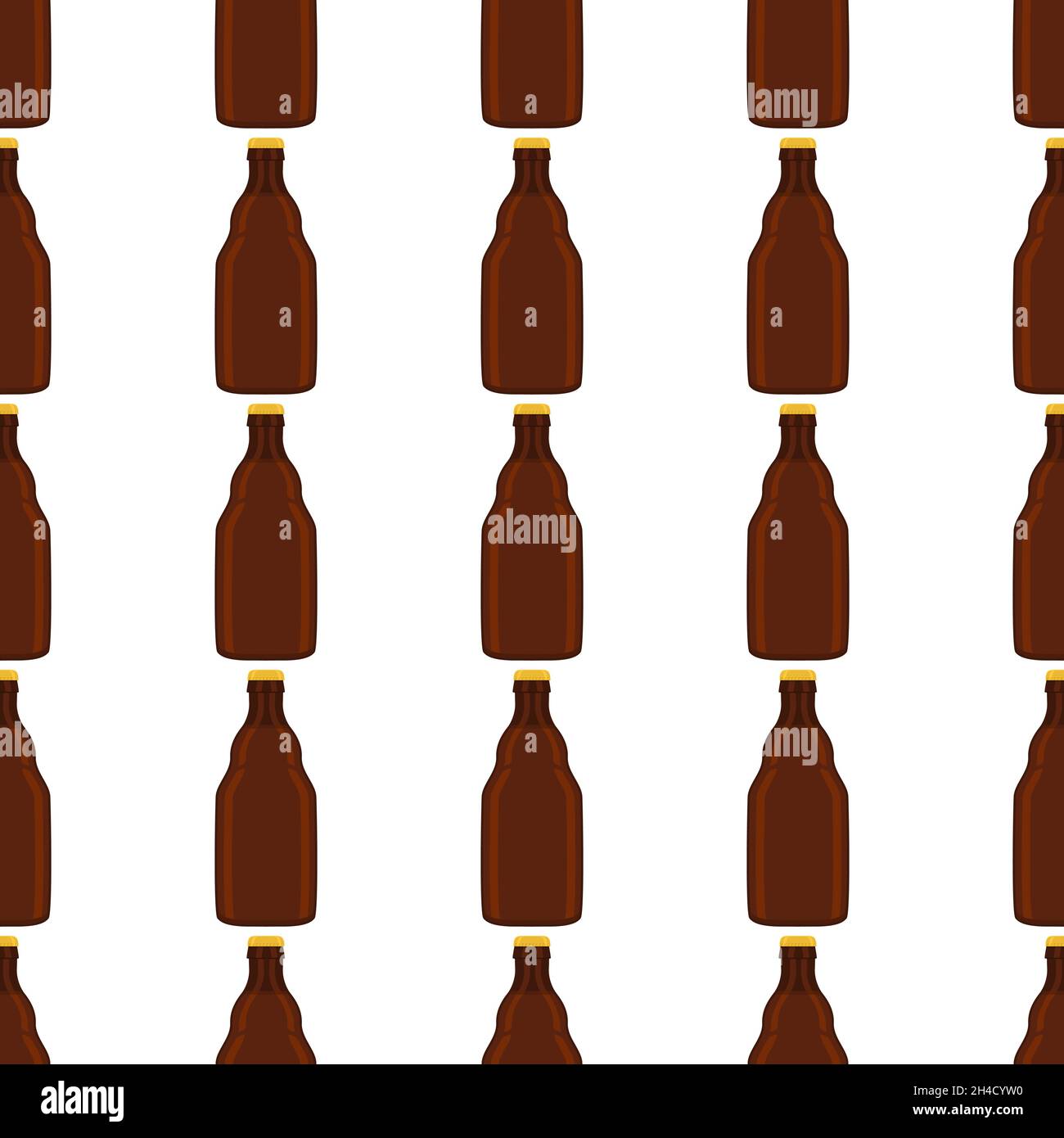 Illustration on theme seamless beer glass bottles with lid for brewery ...