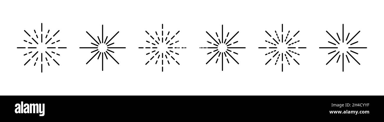 Rays icon symbol set simple design Stock Vector Image & Art - Alamy