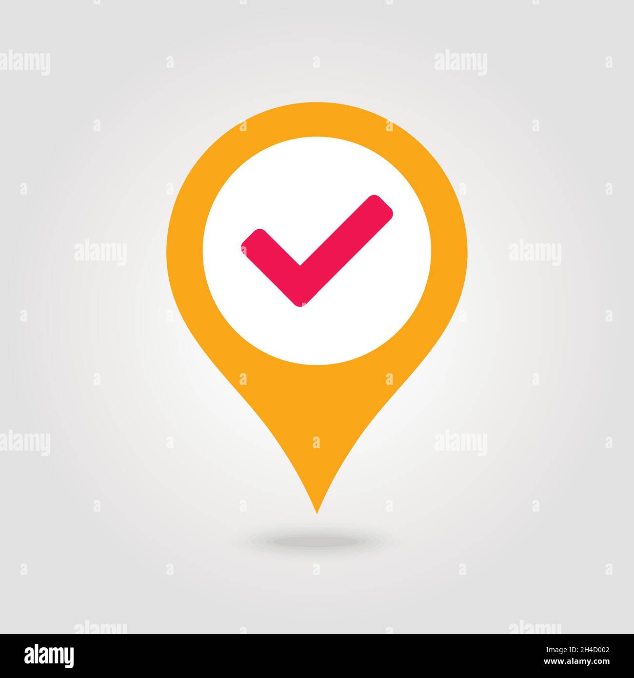 Check pin map icon. Map pointer. Map markers. Vector illustration EPS10 ...