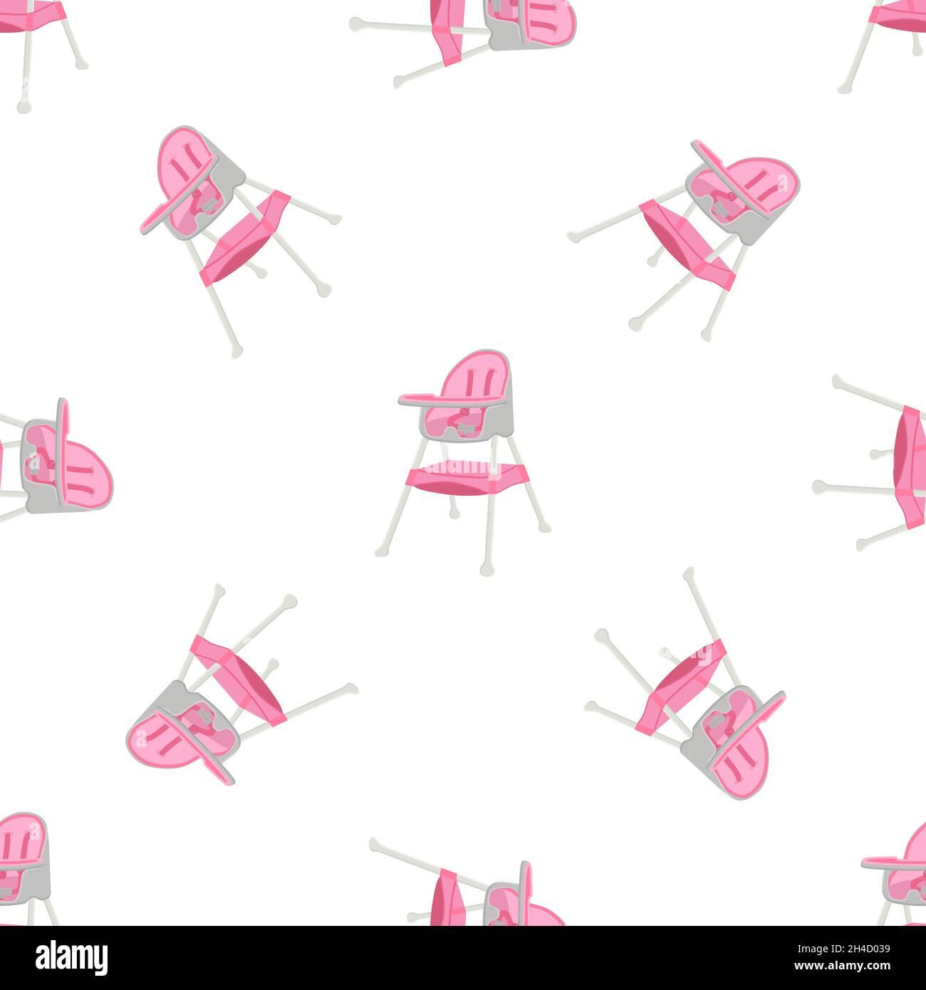 Illustration on theme colorful modern child high chair for baby feeding ...