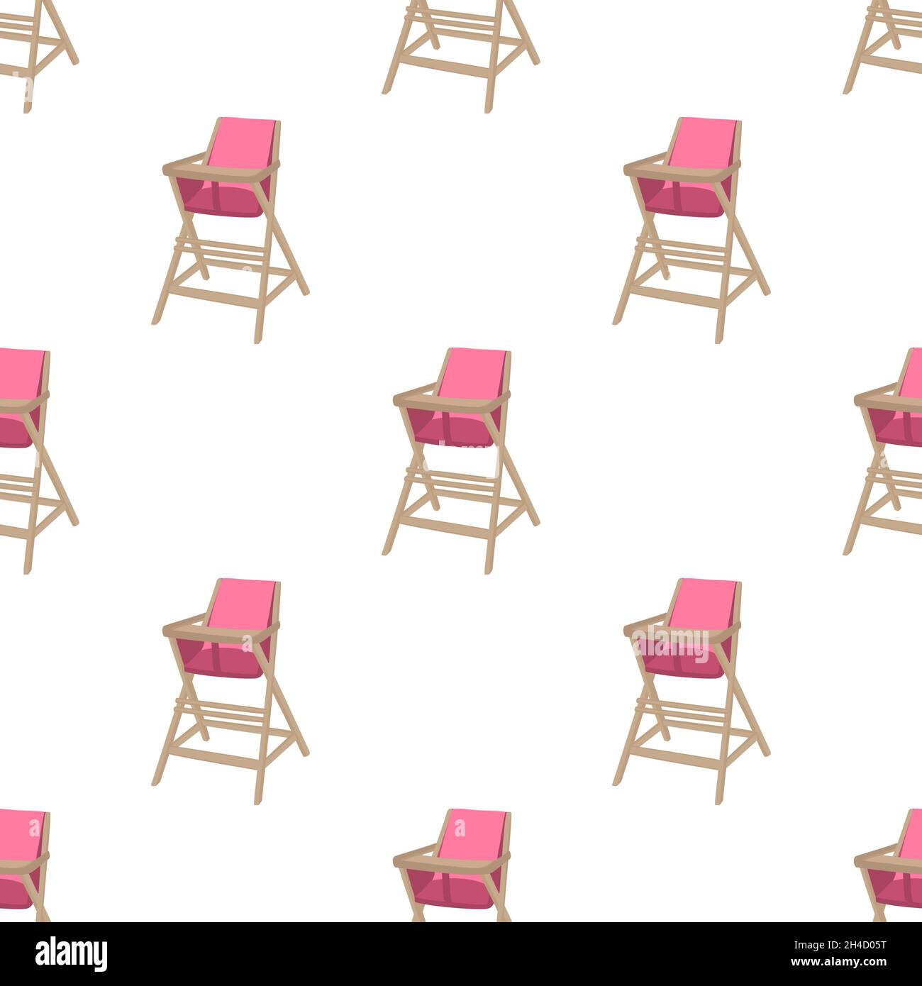 Illustration on theme colorful modern child high chair for baby feeding ...
