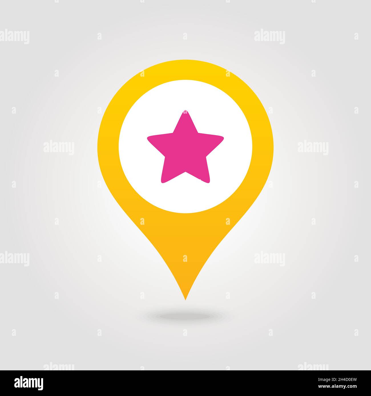 Star favorite pin map icon. Map pointer. Map markers. Vector ...