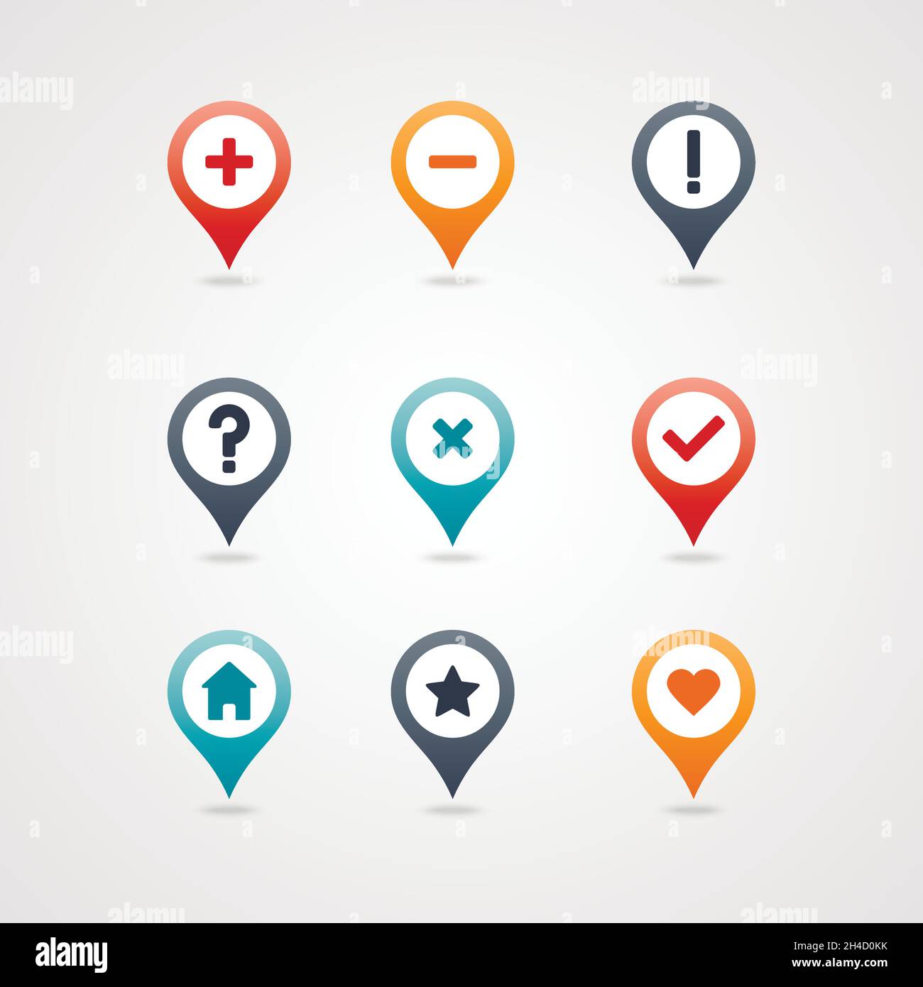 Mapping pins icon. Map pointer. Map markers. Vector illustration EPS10 ...