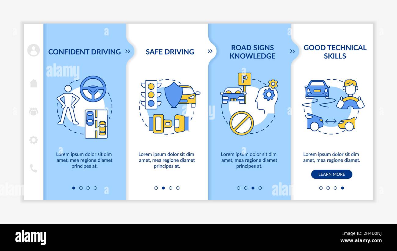 Driving education results onboarding vector template Stock Vector Image ...