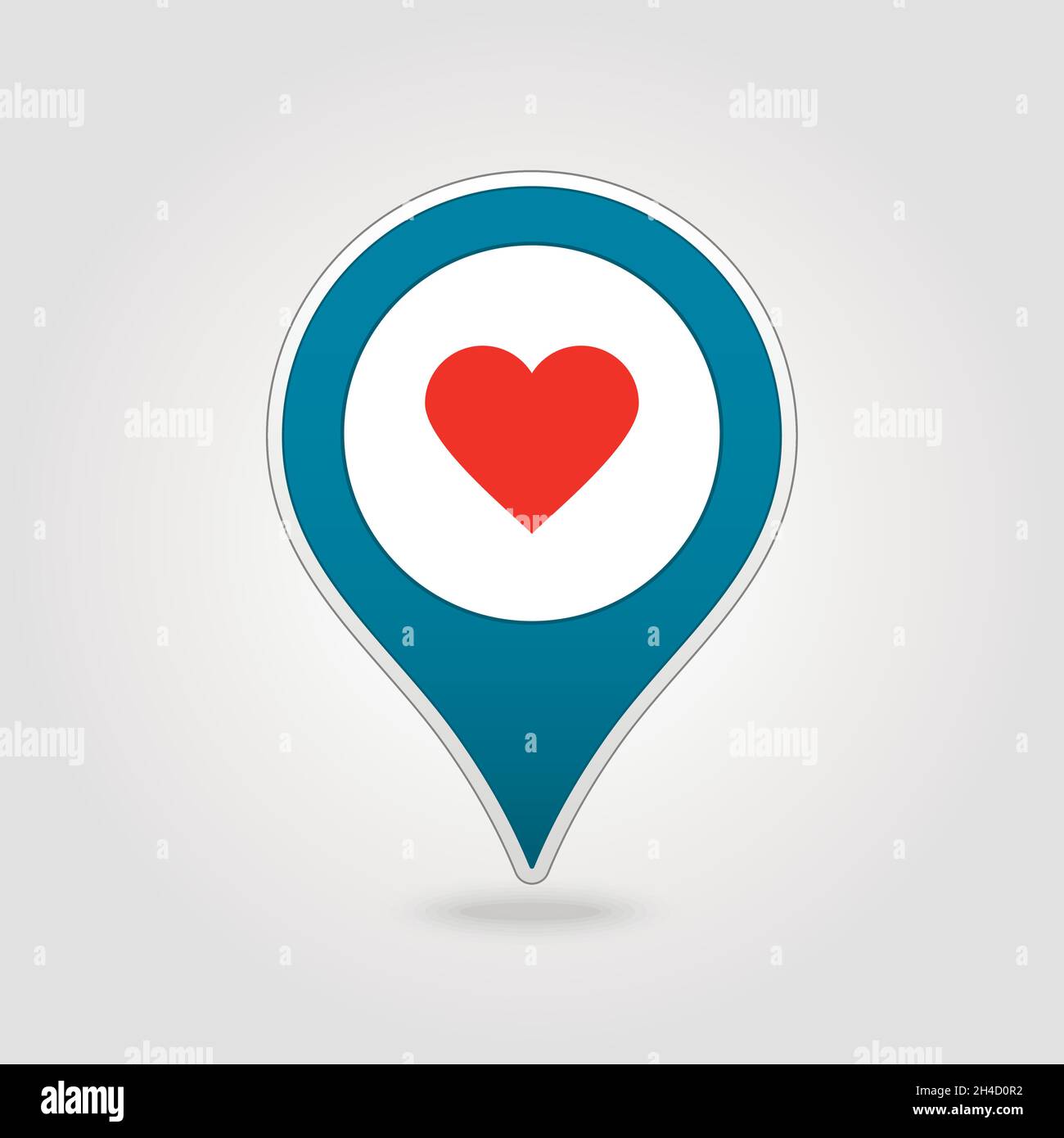 Heart pin map icon. Map pointer. Map markers. Vector illustration EPS10 ...