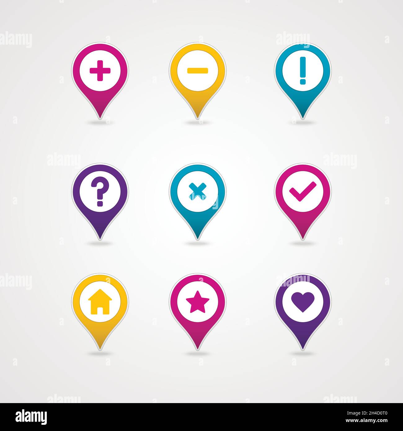 Mapping pins icon. Map pointer. Map markers. Vector illustration EPS10 ...