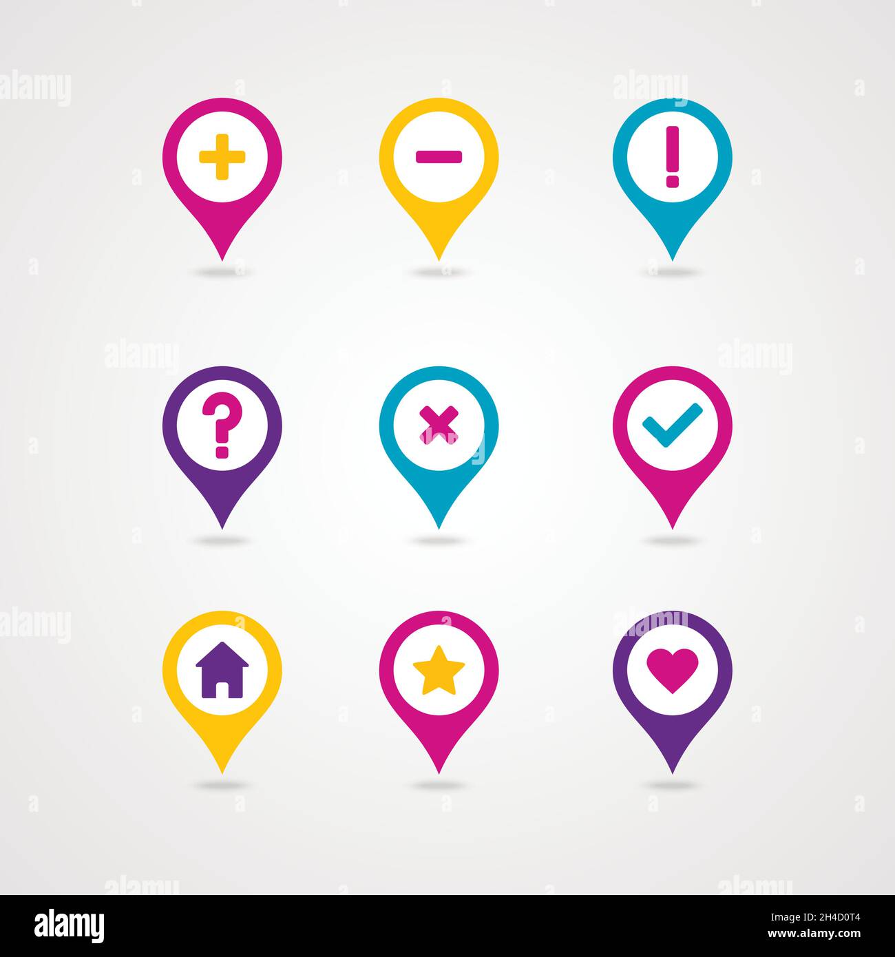 Mapping pins icon. Map pointer. Map markers. Vector illustration EPS10 ...