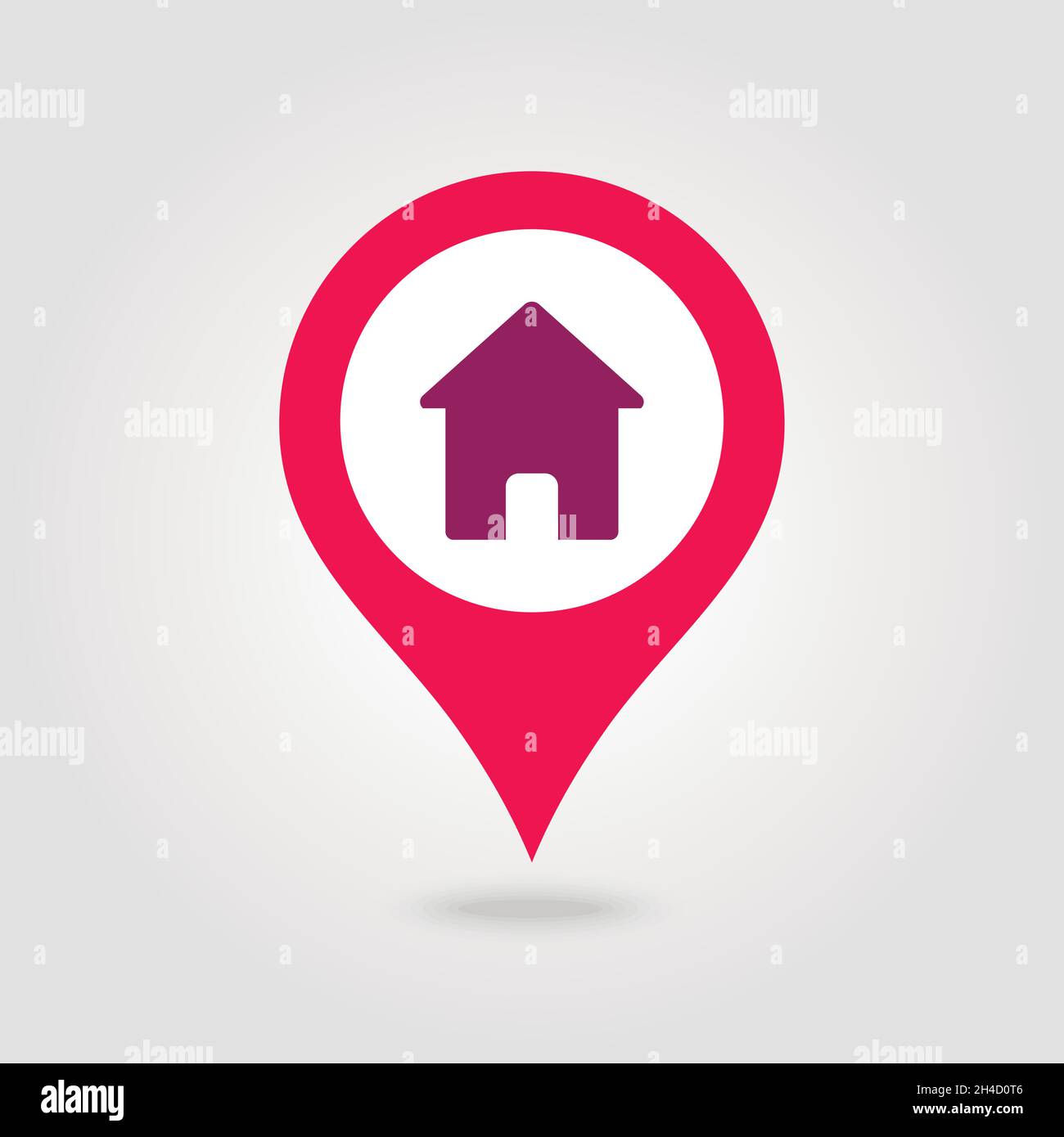 Home pin map icon. Map pointer. Map markers. Vector illustration EPS10 ...