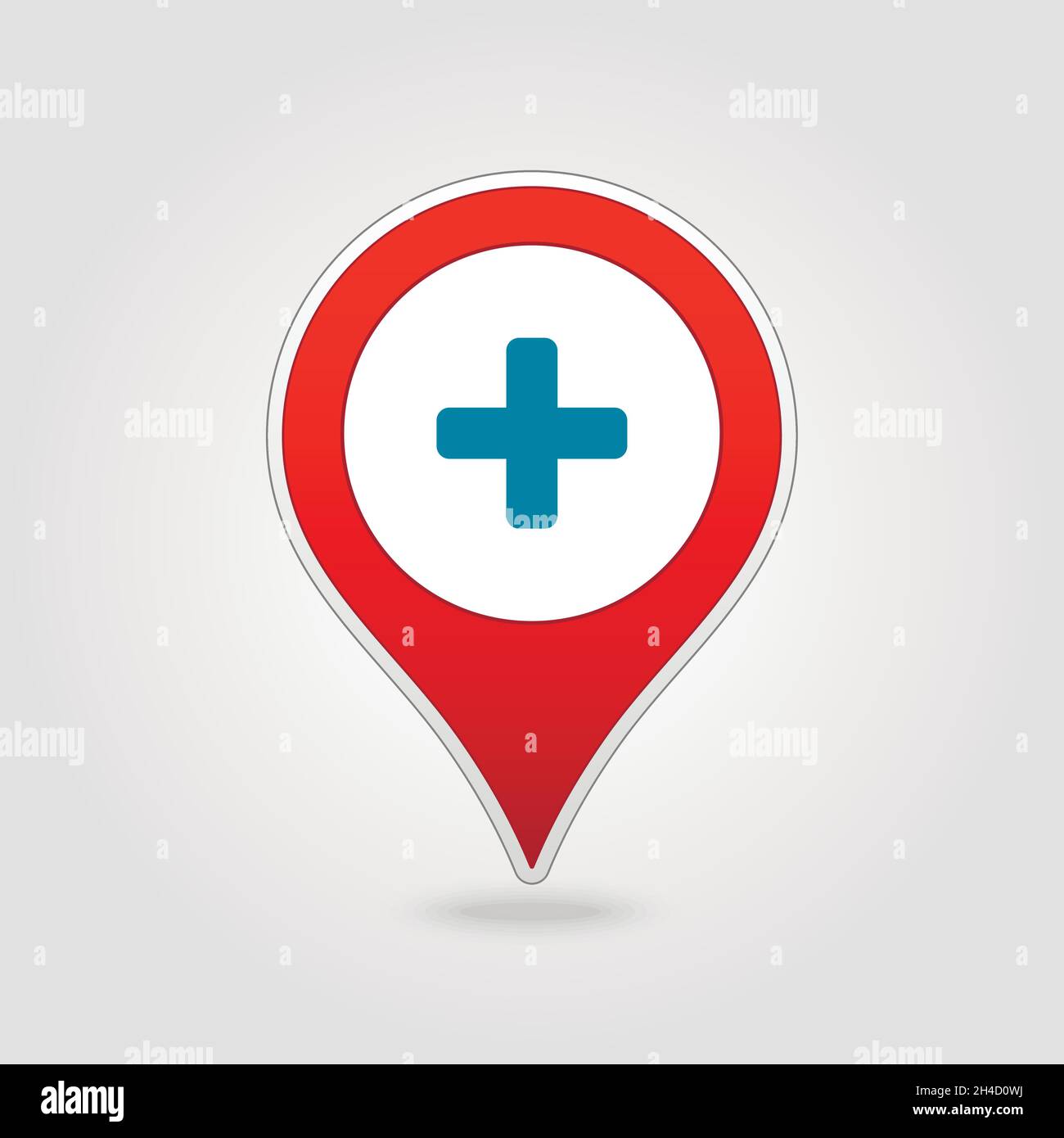 Plus pin map icon. Hospital, Clinic. Map pointer. Map markers. Vector ...
