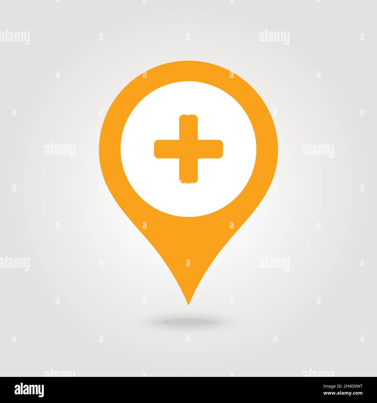 Plus pin map icon. Hospital, Clinic. Map pointer. Map markers. Vector ...