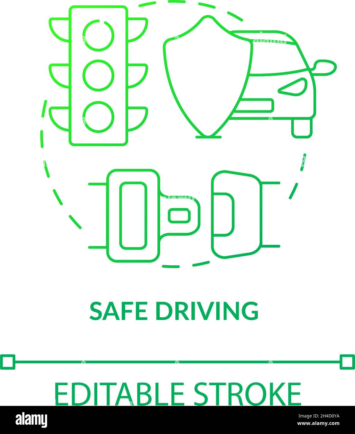 Safe driving blue gradient concept icon Stock Vector Image & Art - Alamy