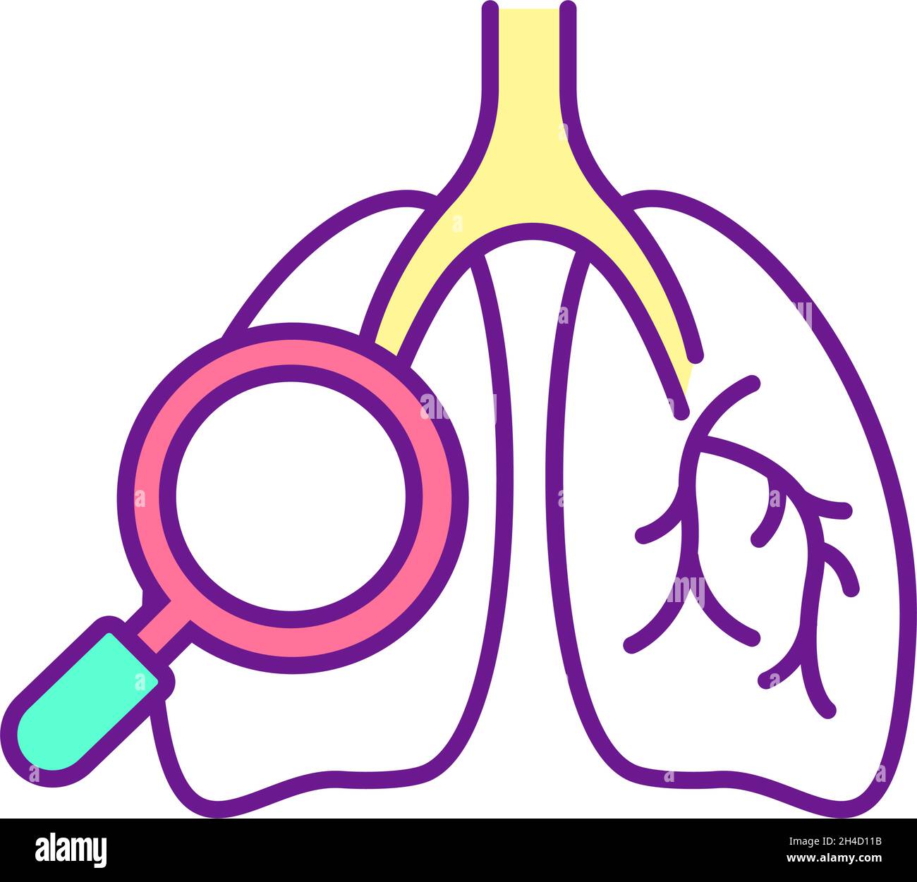 Lungs examination RGB color icon Stock Vector Image & Art - Alamy