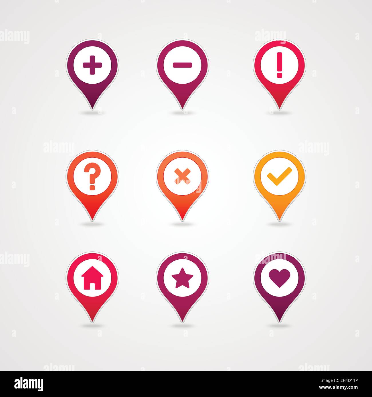 Mapping pins icon. Map pointer. Map markers. Vector illustration EPS10 Stock Vector Image & Art ...