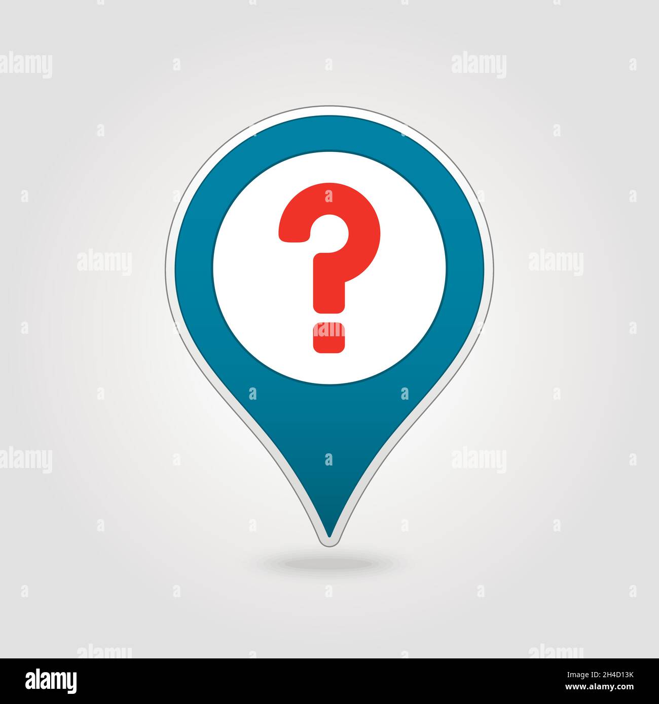Question mark pin map icon. Map pointer. Map markers. Vector ...