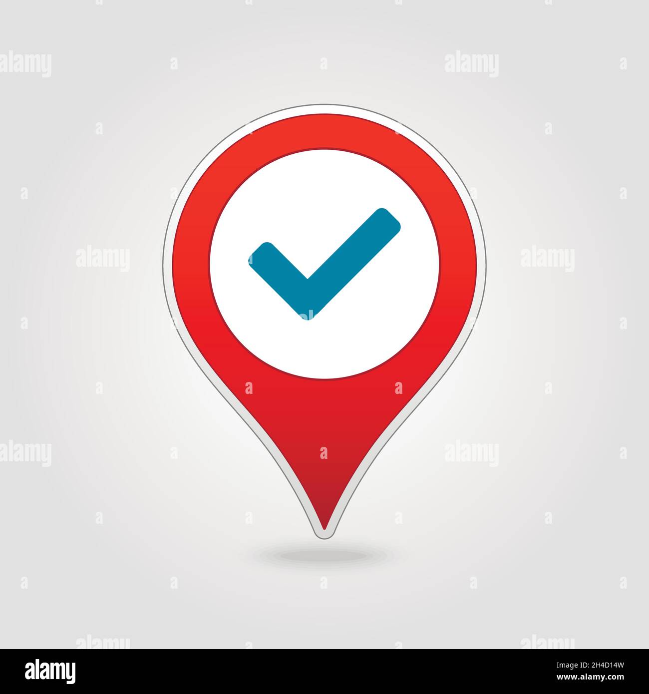 Check pin map icon. Map pointer. Map markers. Vector illustration EPS10 ...
