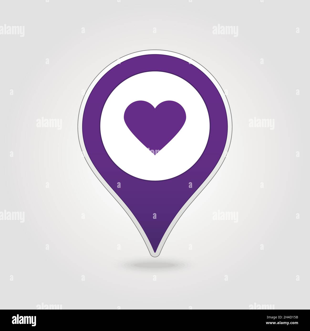 Heart pin map icon. Map pointer. Map markers. Vector illustration EPS10 ...