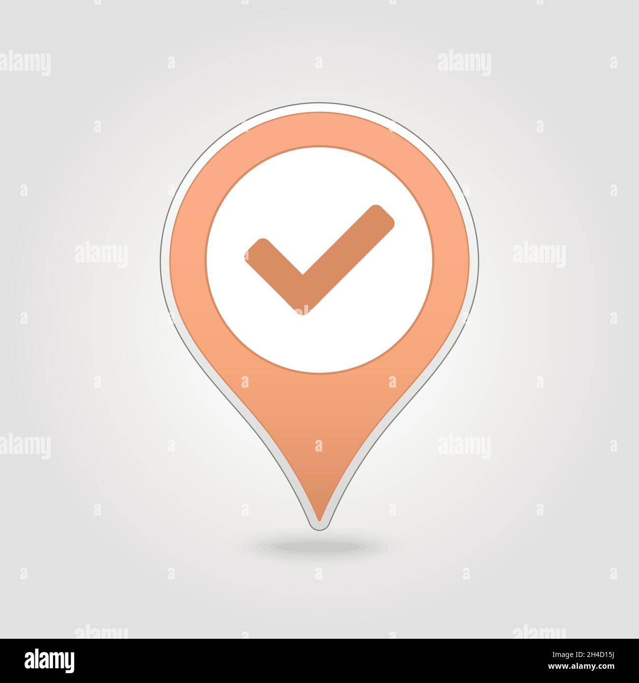Check pin map icon. Map pointer. Map markers. Vector illustration EPS10 ...