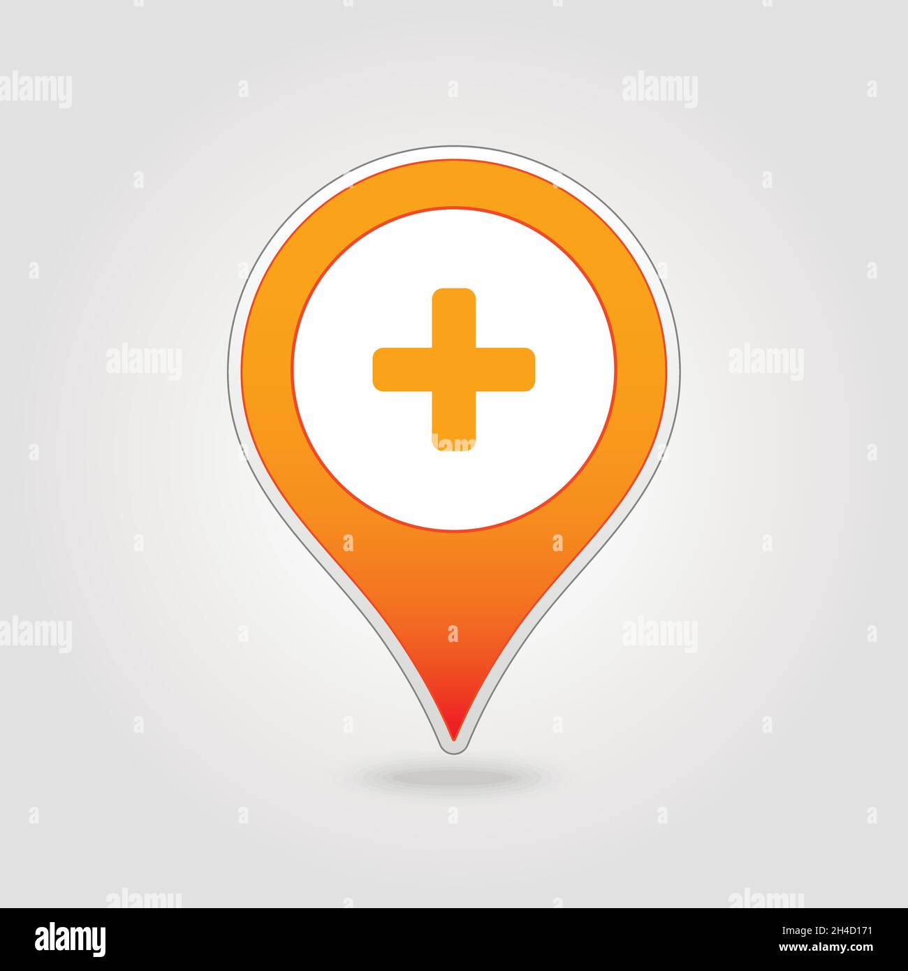 Plus pin map icon. Hospital, Clinic. Map pointer. Map markers. Vector ...