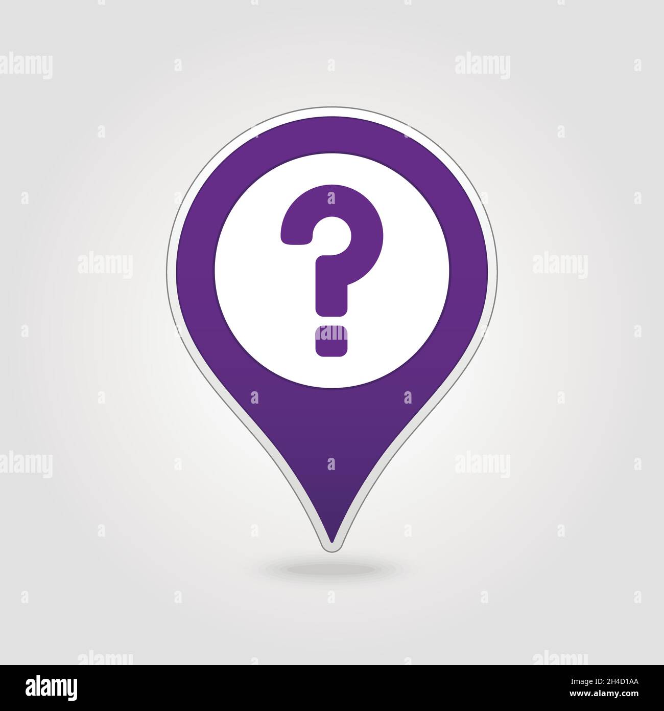 Question mark pin map icon. Map pointer. Map markers. Vector illustration EPS10 Stock Vector ...