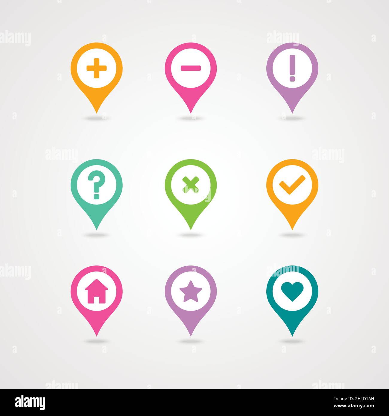 Mapping pins icon. Map pointer. Map markers. Vector illustration EPS10 ...