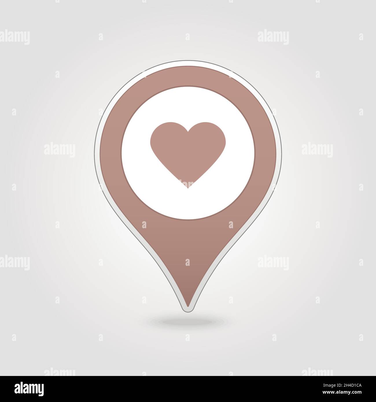 Heart pin map icon. Map pointer. Map markers. Vector illustration EPS10 ...