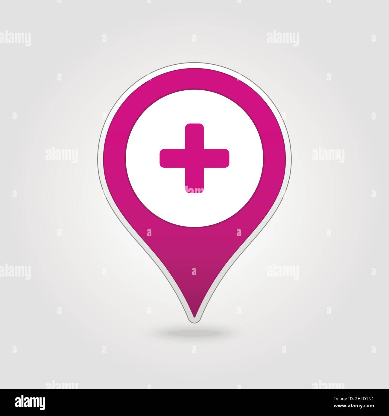 Plus pin map icon. Hospital, Clinic. Map pointer. Map markers. Vector ...
