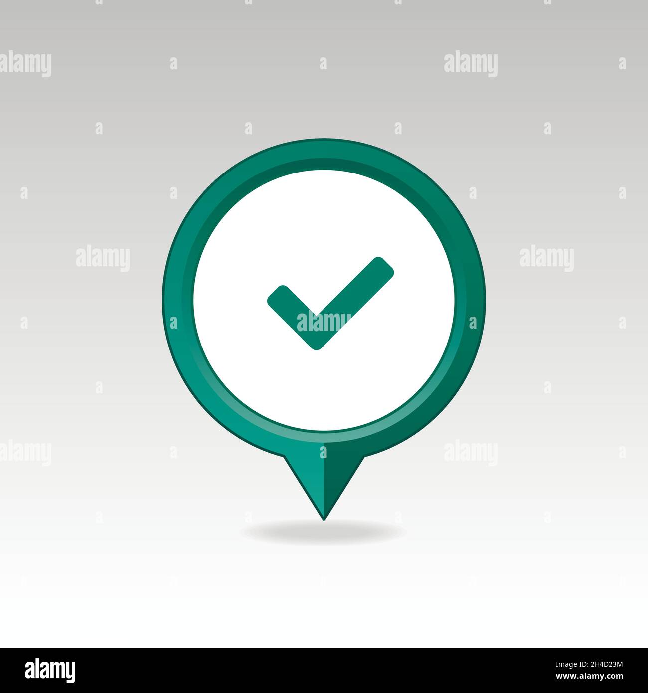 Check pin map icon. Map pointer. Map markers. Vector illustration EPS10 ...