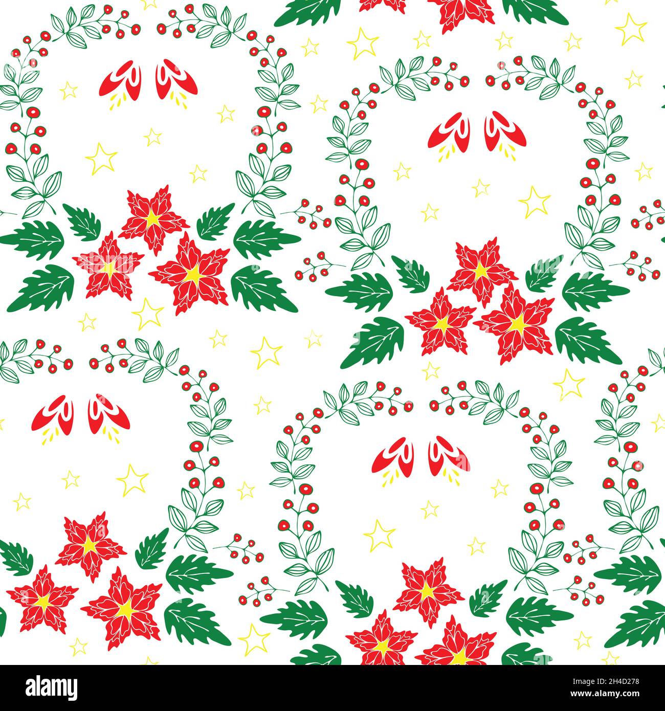 Christmas poinsettias Stock Vector Images - Alamy