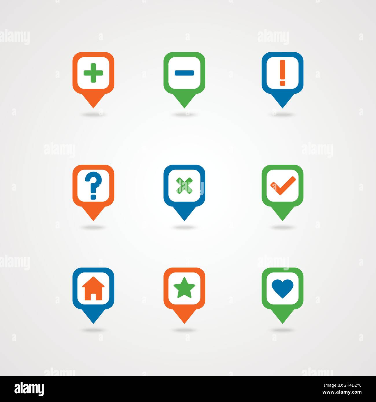 Mapping pins icon. Map pointer. Map markers. Vector illustration EPS10 ...